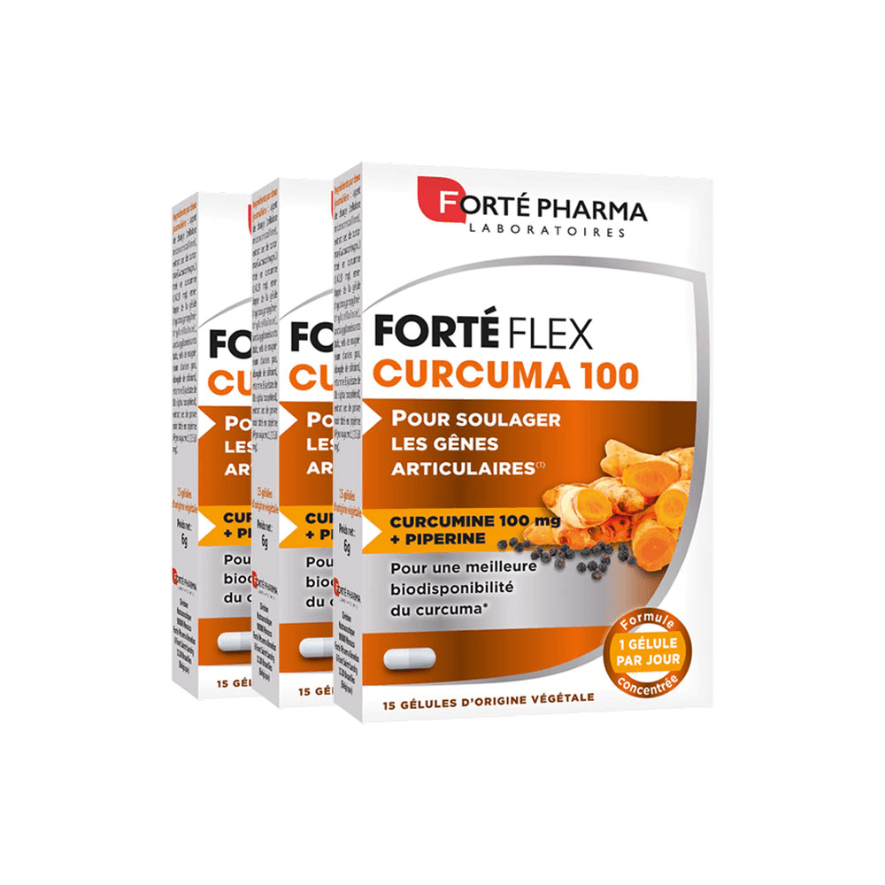 Lot de 3 Forté Flex Curcuma 100 – Forté Pharma